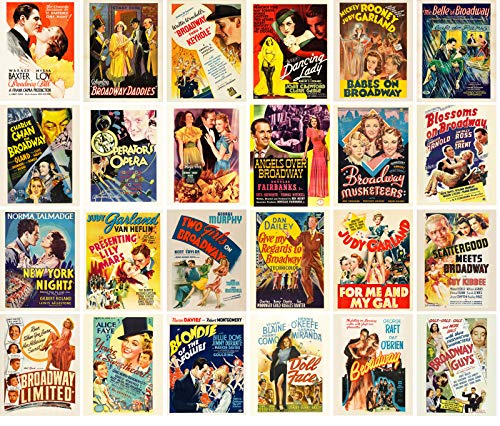 VINTAGE MUSICAL MOVIES BROADWAY Vintage PostCards 24 pcs Vintage Movie ...