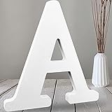 Amazon.com: AOCEAN 12 Inch White Big Wood Letters Unfinished Wooden ...
