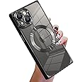 Amazon.com: KANGHAR Case Designed for iPhone 15 Magnetic Clear with Camera Lens Protector ...