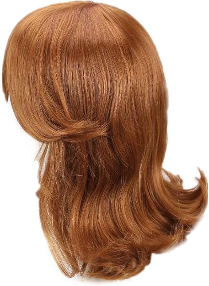 Amazon.com: Fwhwj Princess Daisy Wig Short Wavy Brown Cosplay Wig: Clothing