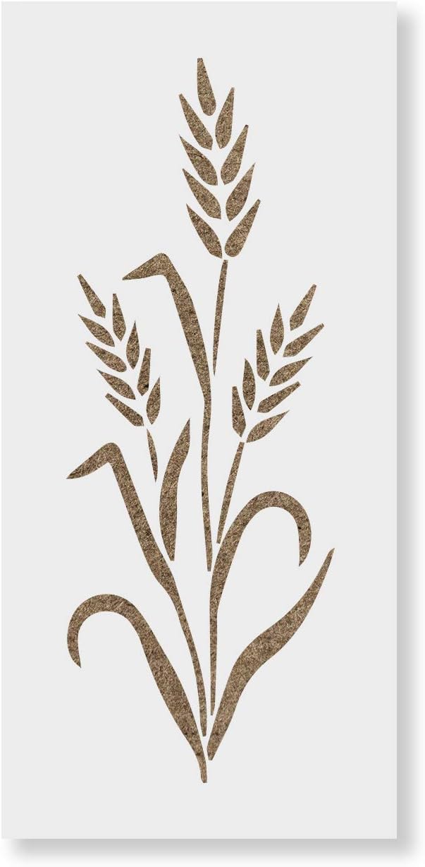 Amazon.com: Wheat Stencil Template for Walls and Crafts - Reusable ...