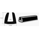 CRL Glass and Acrylic Setting Rubber Channel for 1/4" Material - 7/16 ...