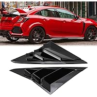 Amazon.com: Dreamseek Rear Side Window Louvers for Honda Civic Type R, Hatchback 2016 2017 2018 ...