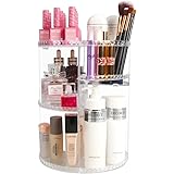 Makeup Organizer 360 Degree Rotating Large Capacity Cosmetic Storage ...