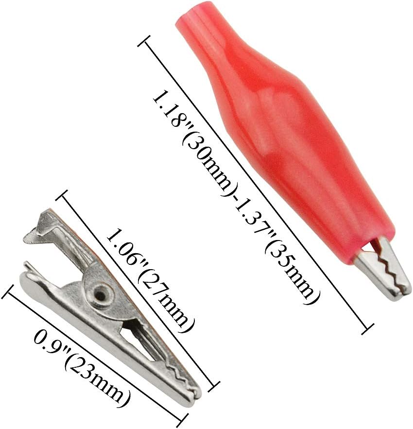 WMYCONGCONG 150 PCS 30-35mm Alligator Clips Test Lead Crocodile Clamps ...