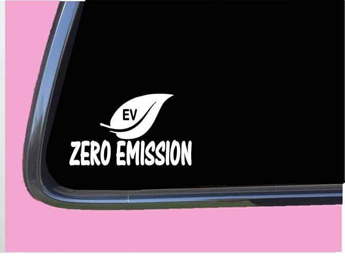Amazon.com: Zero Emission sticker Decal TP 943 8" ev electric vehicle ...