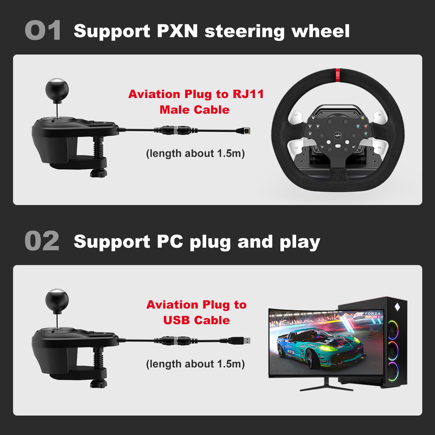 Mua PXN A7 Gaming Gear Shifter 6 +1 Shift Lever with Handbrake Button ...
