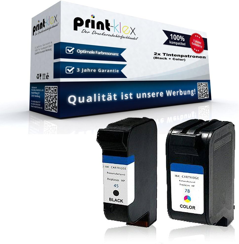Print-Klex 2x kompatible Tintenpatronen für HP DeskJet 990CXI DeskJet ...