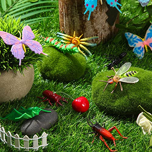 48 Pieces Plastic Insect Fake Bugs Assorted Insect Figure Toys Lifelike ...