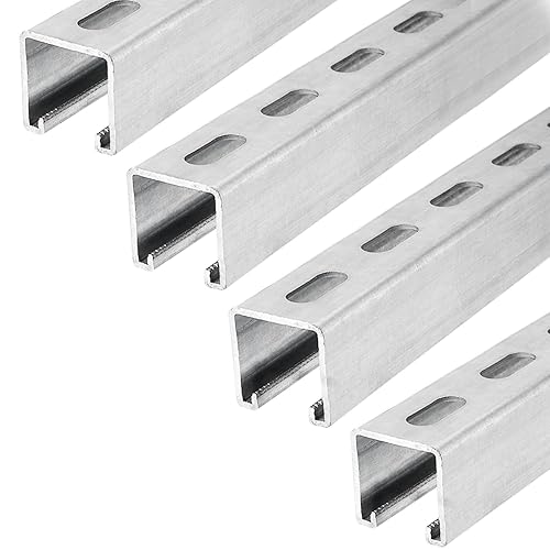 Venussar 4.75 Feet Strut Channel Trolley Track 1-5/8" 12 Gauge, Heavy ...