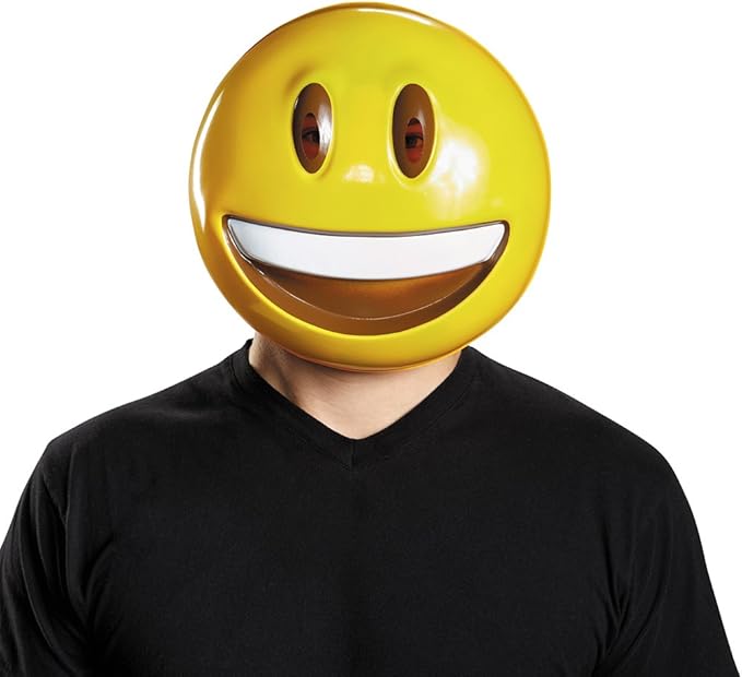 Disguise Men's Smile Mask Costume Accessory, Yellow, One Size: Amazon ...