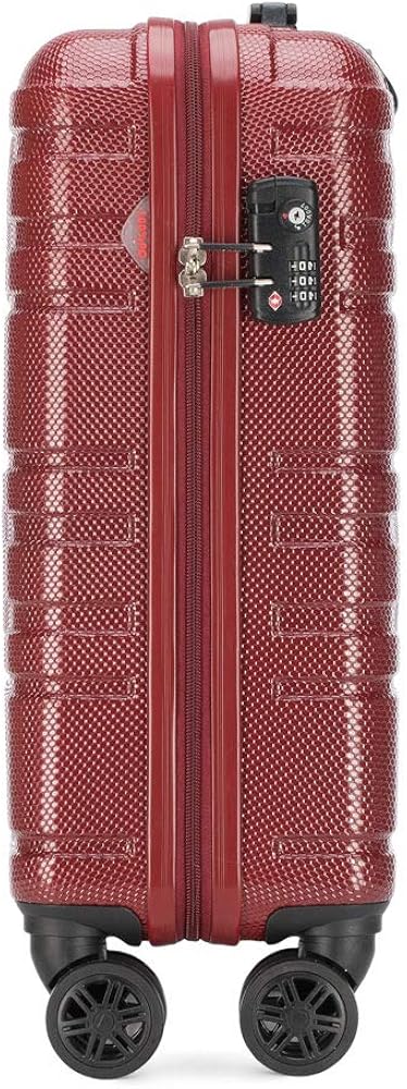 WITTCHEN Wittchen Sturdy Travel Suitcase Trolley Suitcase Hand Luggage Red Polycarbonate Hard ...