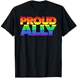 Amazon.com: Gay Pride Ally Shirt LGBT Shirt Friends Proud Ally t-shirt ...