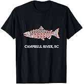 Amazon.com: Campbell River BC Canada Native Coho Salmon Fishermen T ...