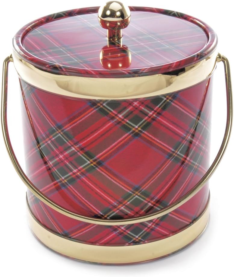 Amazon.com: Mr. Ice Bucket Red Tartan Ice Bucket, 3-Quart: Plaid Ice ...