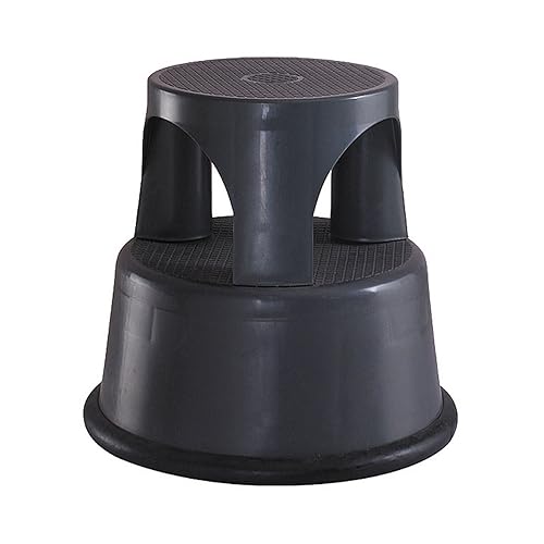 5 Star Facilities Step Stool Mobile Spring-loaded Castors Max 150kg Top ...