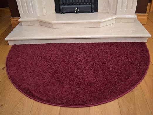 Dark Red Wine Burgundy Half Moon Semi Circle Floor Rugs Rug Carpet Mat ...