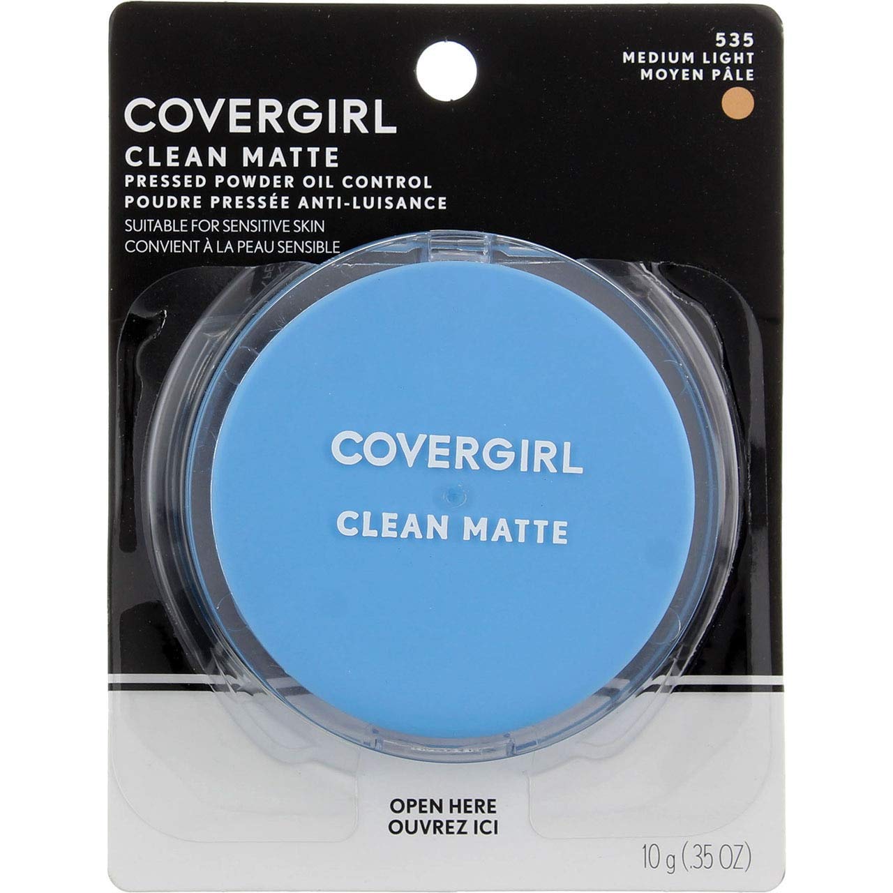 COVERGIRL Clean Matte Pressed Powder, Medium Light (Packaging May Vary ...