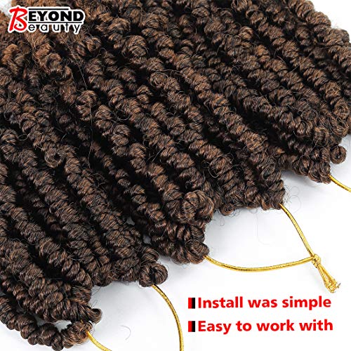 6 Packs Pre-twisted Spring Twist Hair 8 inch Pre-Twisted Passion Twists ...