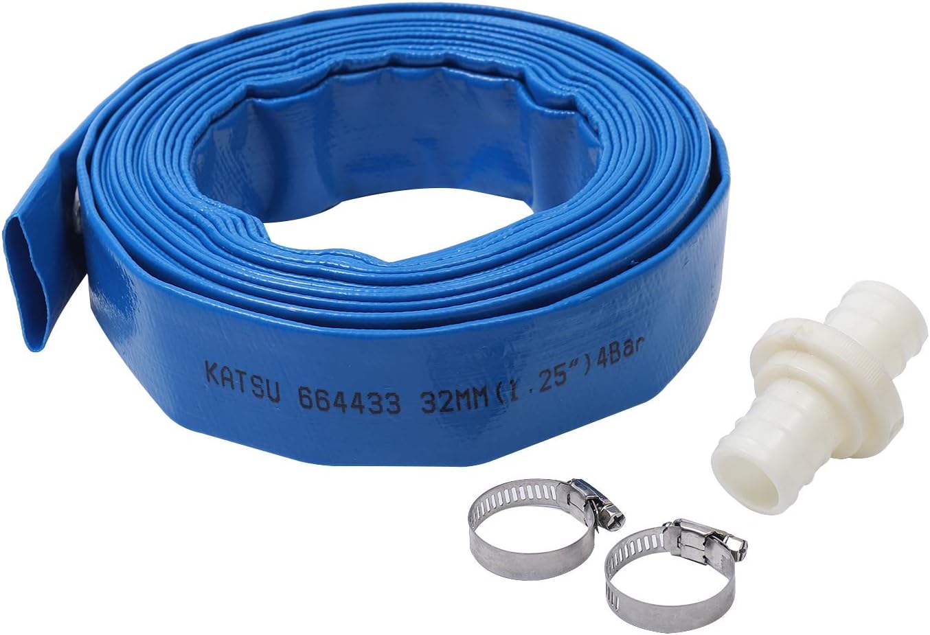 KATSU PVC Layflat Discharge Water Hose Water Pump Irrigation with Quick ...