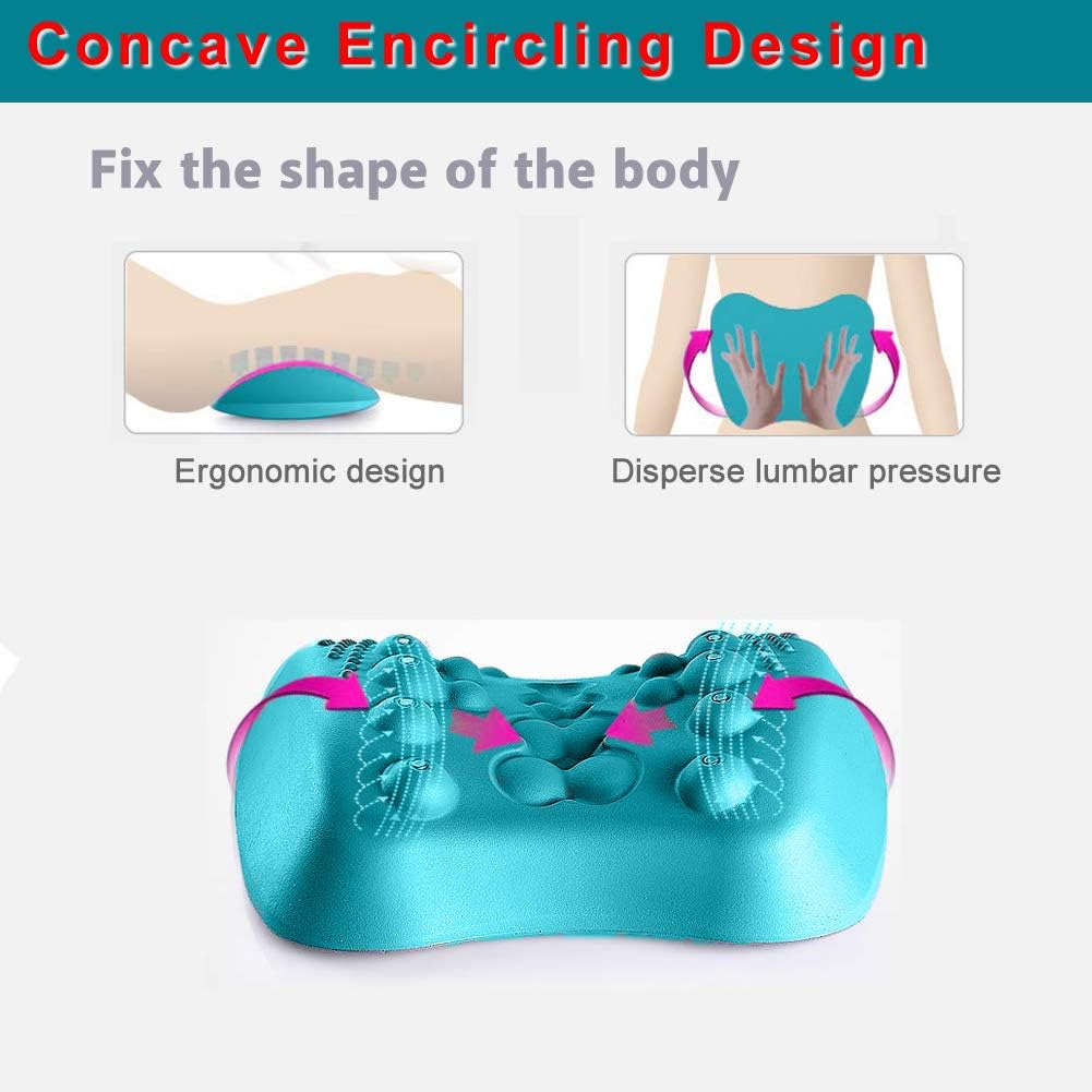 Lumber Massage Pillow Lower Back Stretcher – Massage for Chronic Lumbar ...
