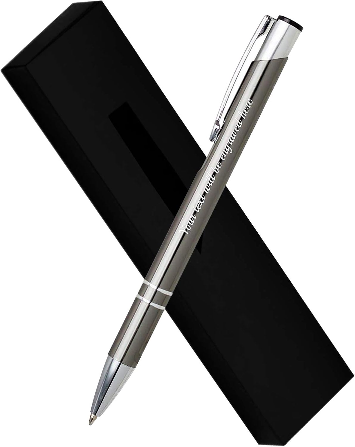 Personalised Engraved Luxury Metal Pen Comes In Gift Box + Black Ink ...