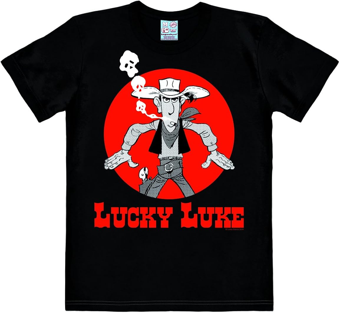 Logoshirt®️ Lucky Luke T-Shirt Herren & Damen I Motiv-Shirt schwarz ...