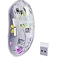 Amazon.com: FREEWOLF A2 Transparent Wireless Gaming Mouse,Dual Mode BT 5.0/2.4G PC Gaming Mice ...