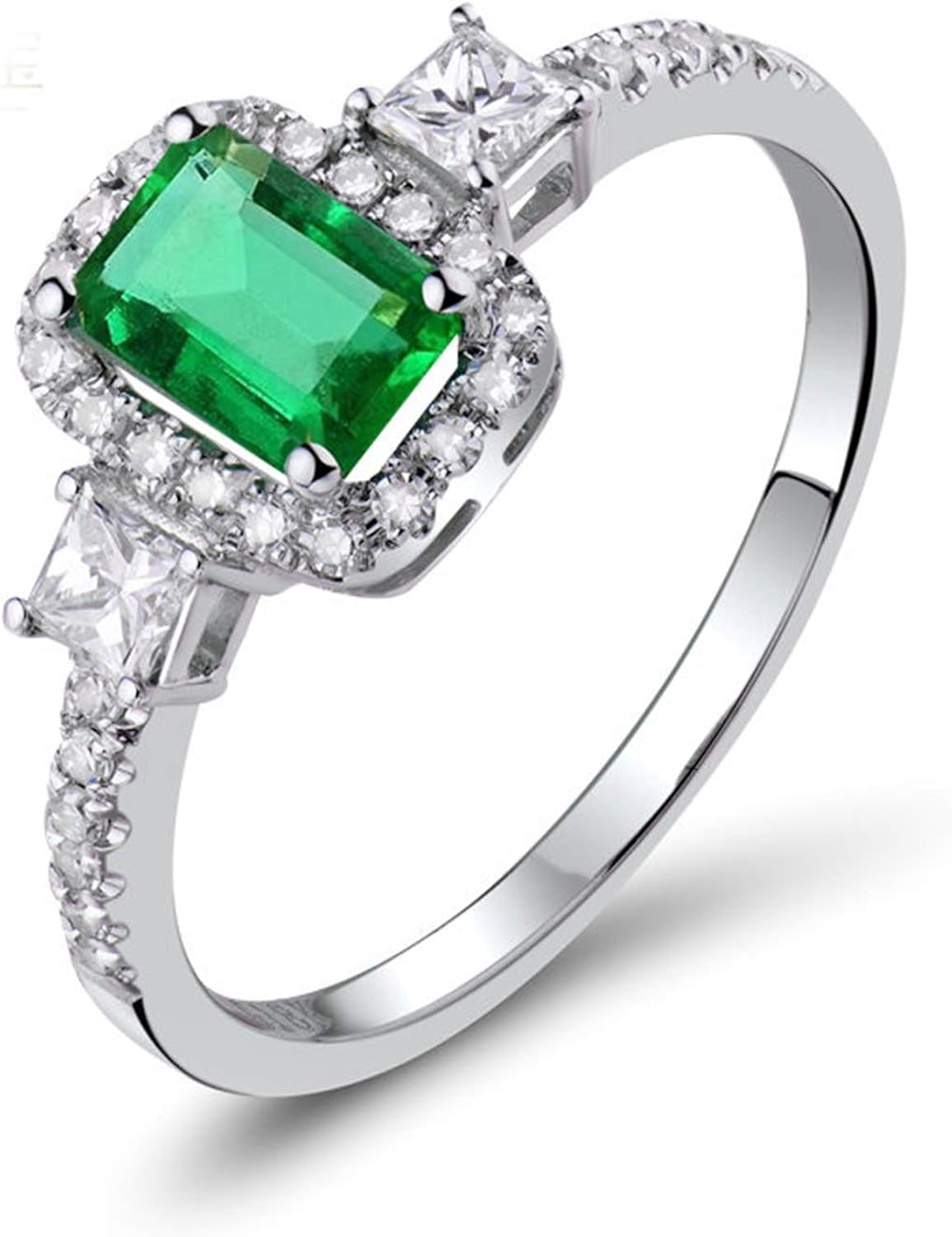 AmDxD 18K Gold Engagement Ring, Engagement Ring for Women Halo Ring 4 ...