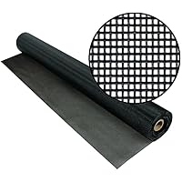Super Screen 72 Inch x 100 Ft Black 17/14 Mesh - Window Screens ...