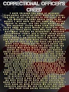 Amazon.com: Corrections Officer Creed Poster Prison Jail Detention ...