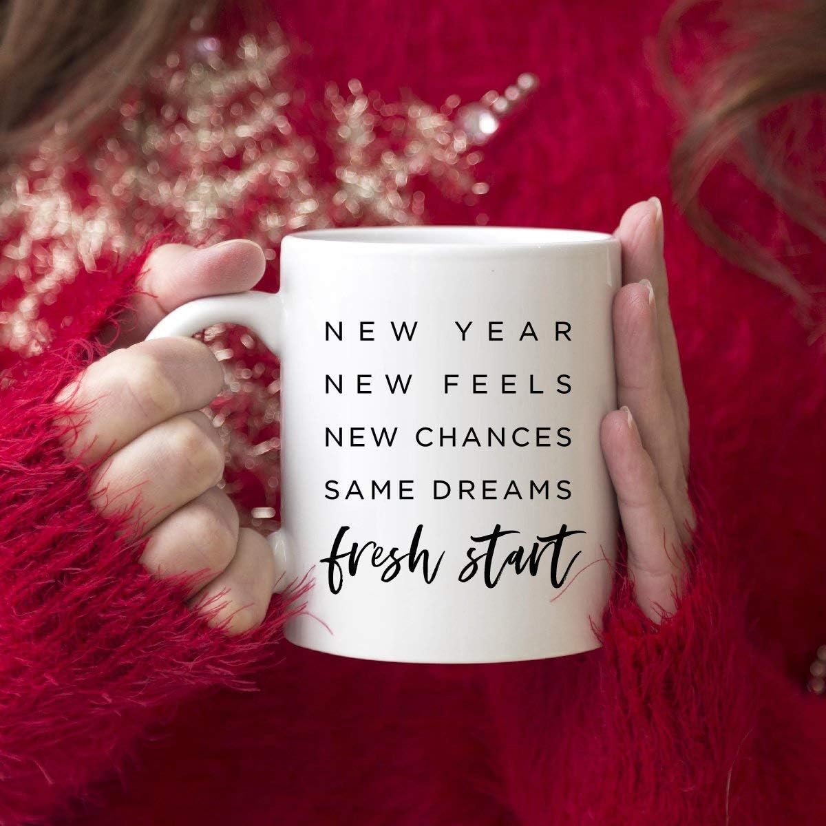 New Year Mug, Christmas Mug, New Feels, New Chances, Same Dreams, Fresh Start, Christmas Gift ...