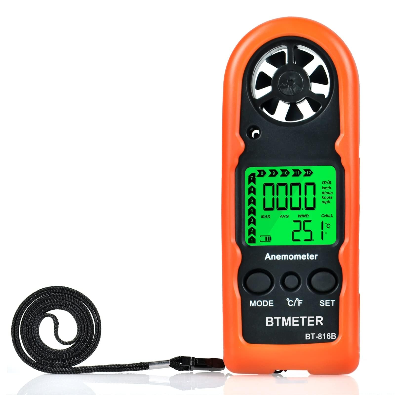 Mua BTMETER BT-816B Handheld Anemometer, Compact Digital Wind Speed ...