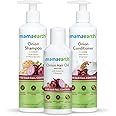 Amazon.com : Mamaearth Anti Hair Fall Spa Range with Onion Hair Oil + Onion Shampoo + Onion ...