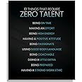 Amazon.com: Ten Things That Require Zero Talent | Motivational Wall Decor | Inspirational Wall ...