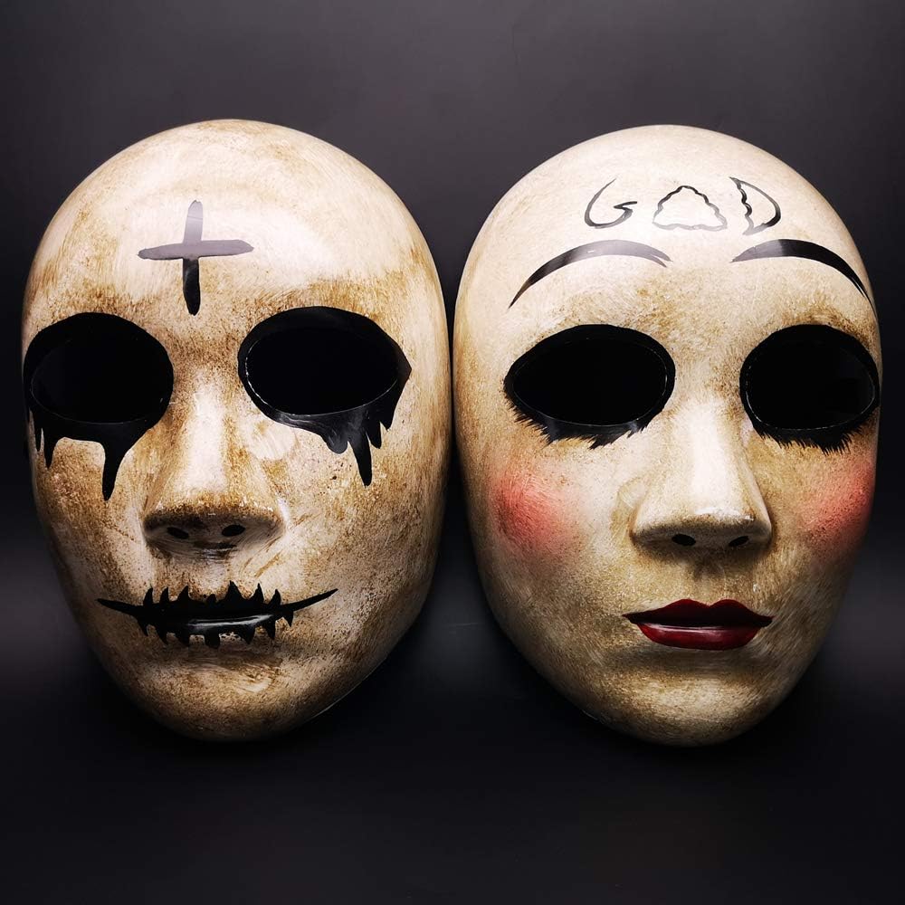God & Cross Halloween Horror Killer Couple Masquerade Mask For Costume ...