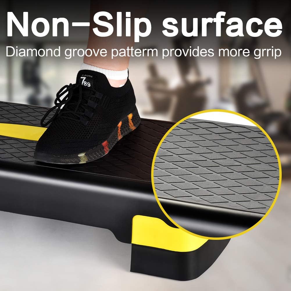 TOGEDI Aerobic Step ABS Steppers Board Step Bench 2 Level Height ...