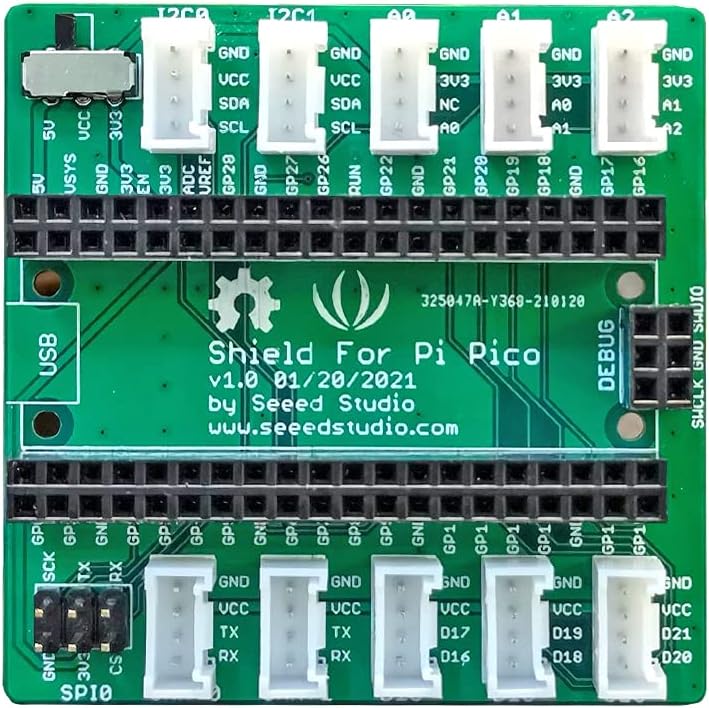 3 ×Analog 2 × UART SWD Debug Interface SPI 3 × Digital Grove Shield for ...