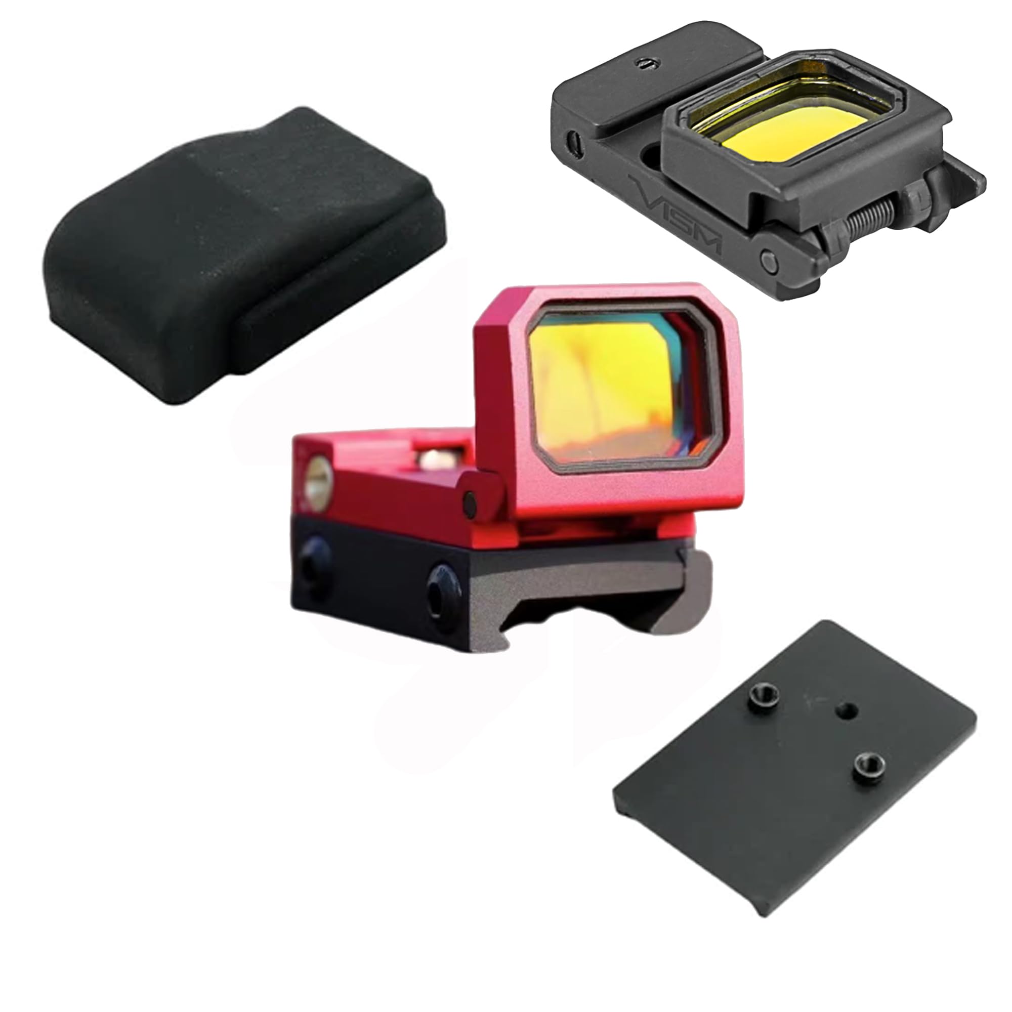 GOTICAL CNC-Machined Fiber Optic Set Front & Rear Handgun Sights for ...