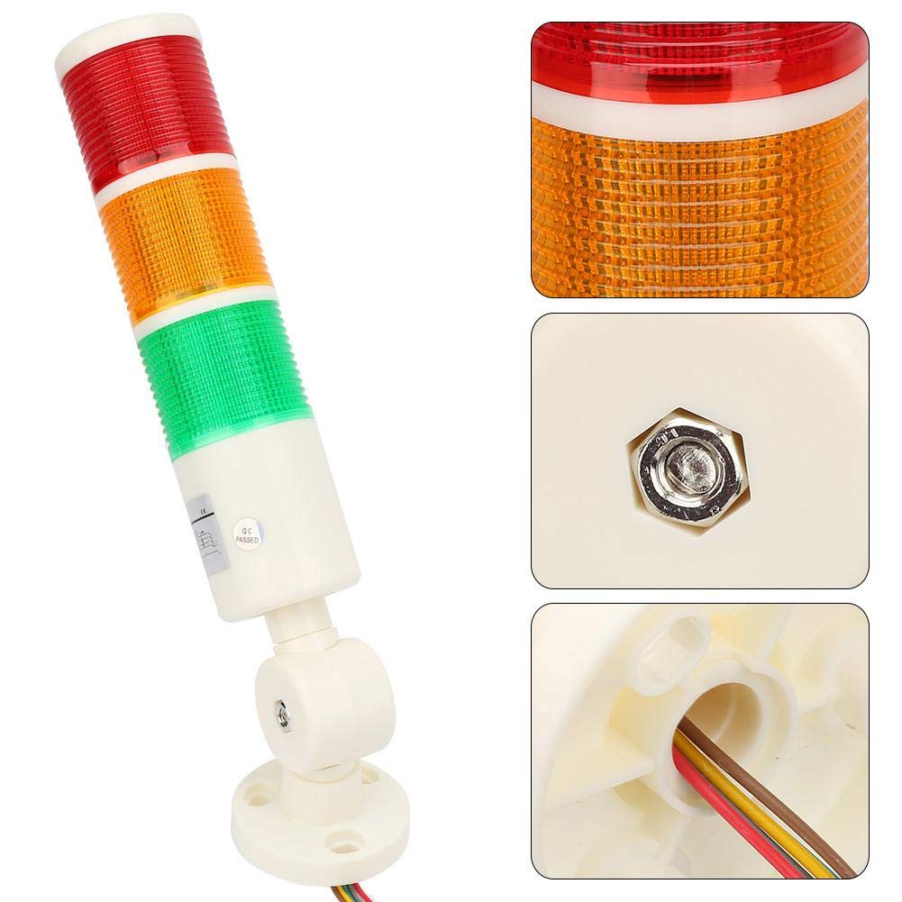 24V CNC Machine Warning Light Red+Green+Orange 3 Color Flashing Bright ...