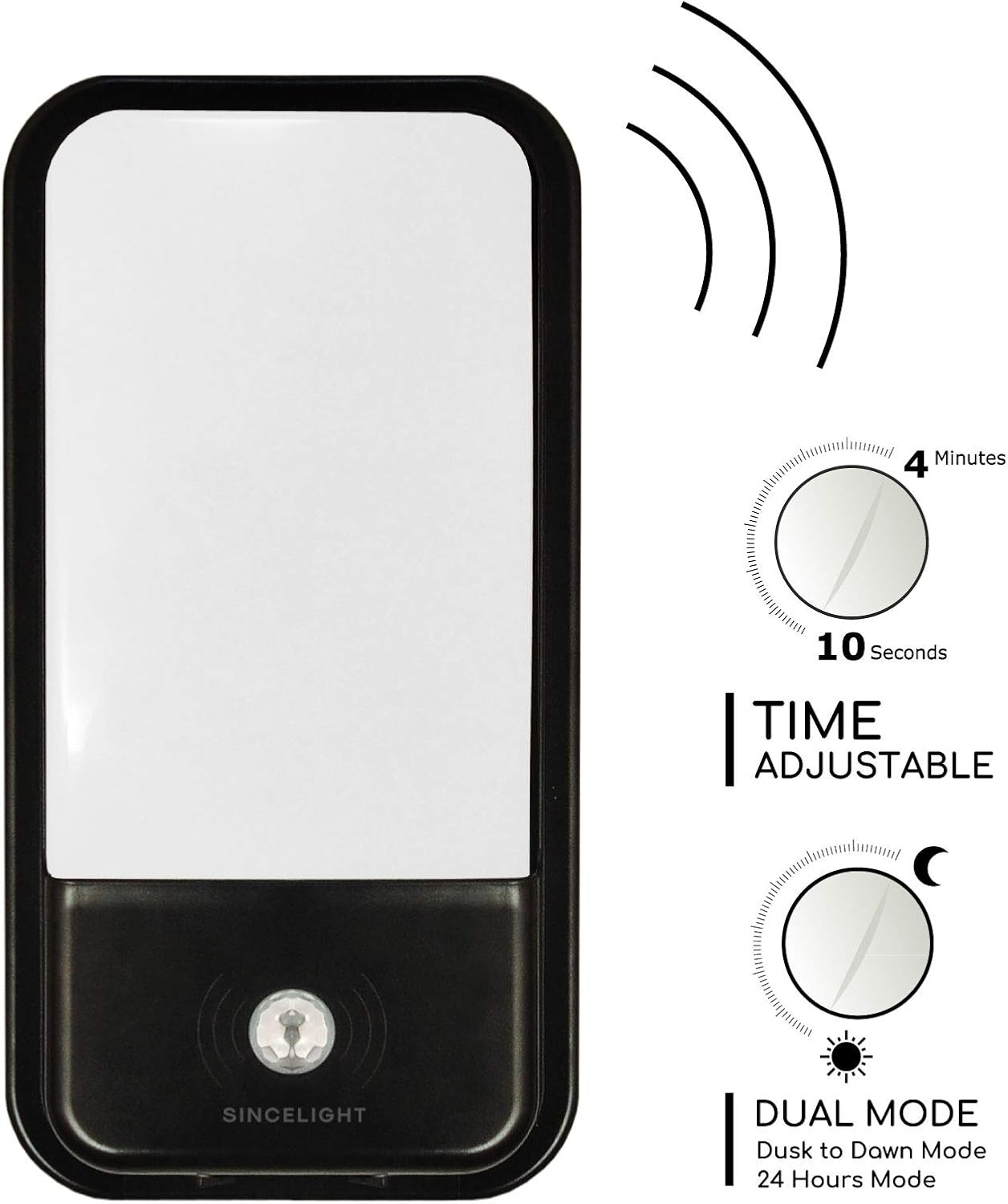 SINCELIGHT LED Bulkhead 20W with PIR Motion Sensor and Dusk to Dawn ...