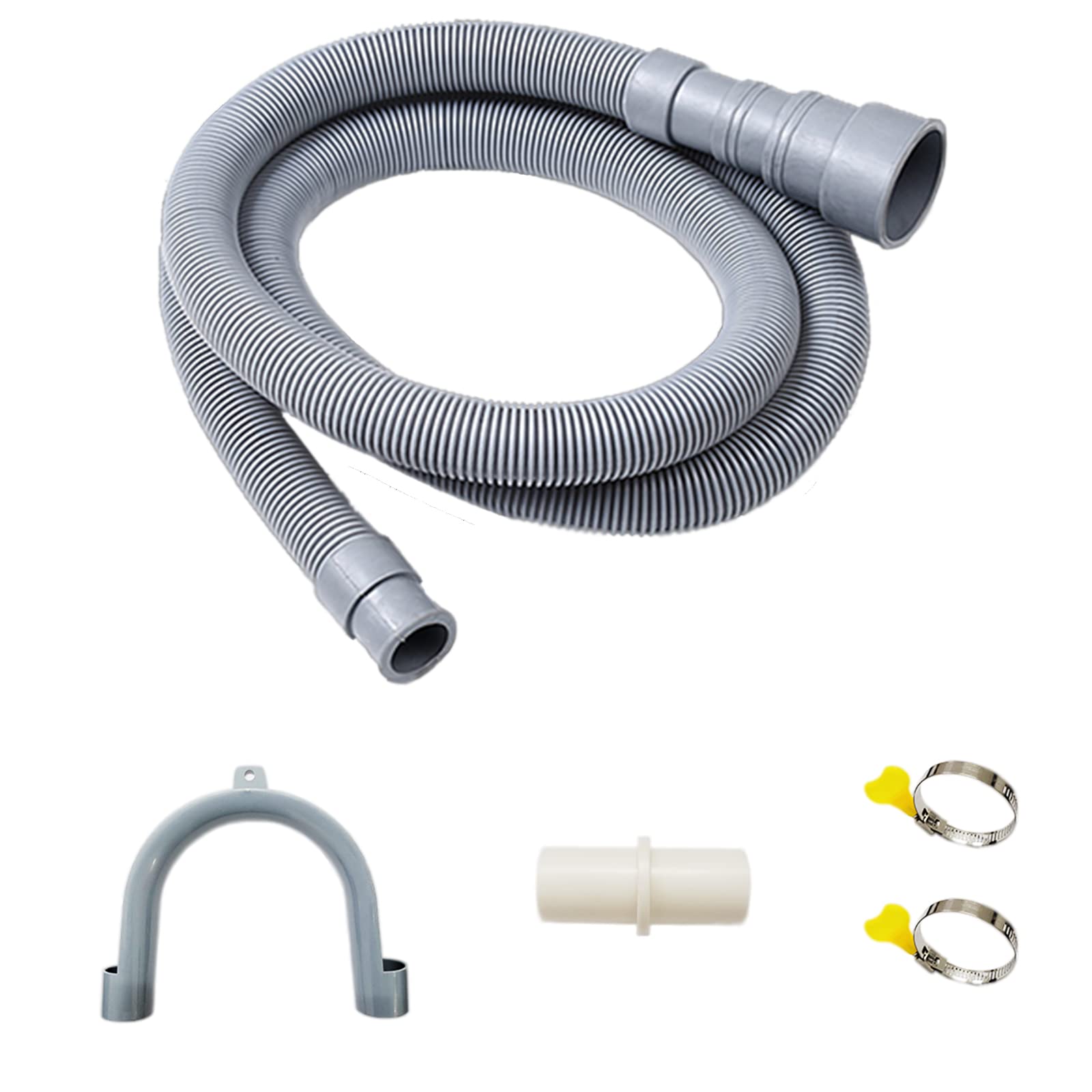 6.6 Feet Universal Washing Machine Drain Hose Extension Kit - Flexible ...