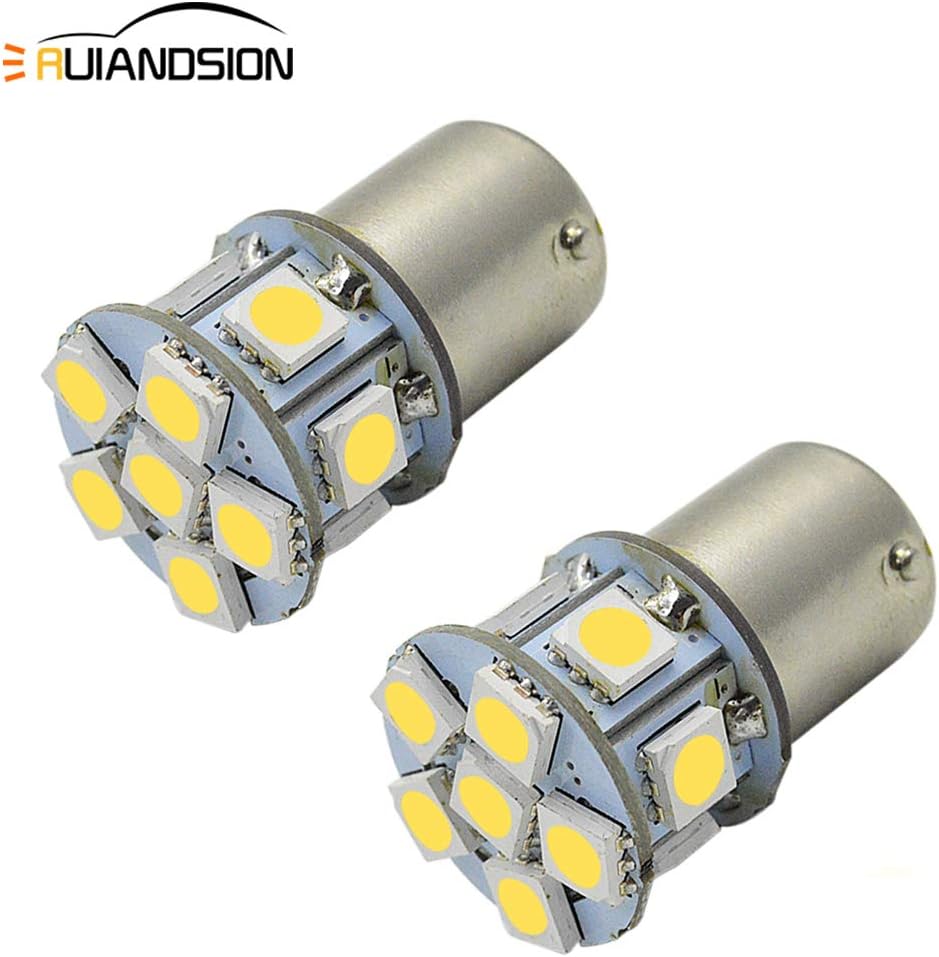 Amazon.com: Ruiandsion 2pcs 1157 LED Bulb White 6V BAY15D 5050 12SMD ...
