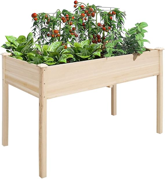 Mesa de Cultivo Grande, 118.5 x 57.5 x 74.5 cm Huerto Urbano de Madera ...