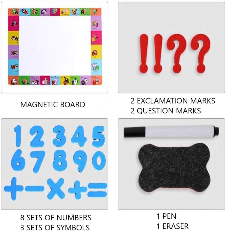 Magnetic Alphabet Letters Numbers and Symbols Includes Double-Sided ...