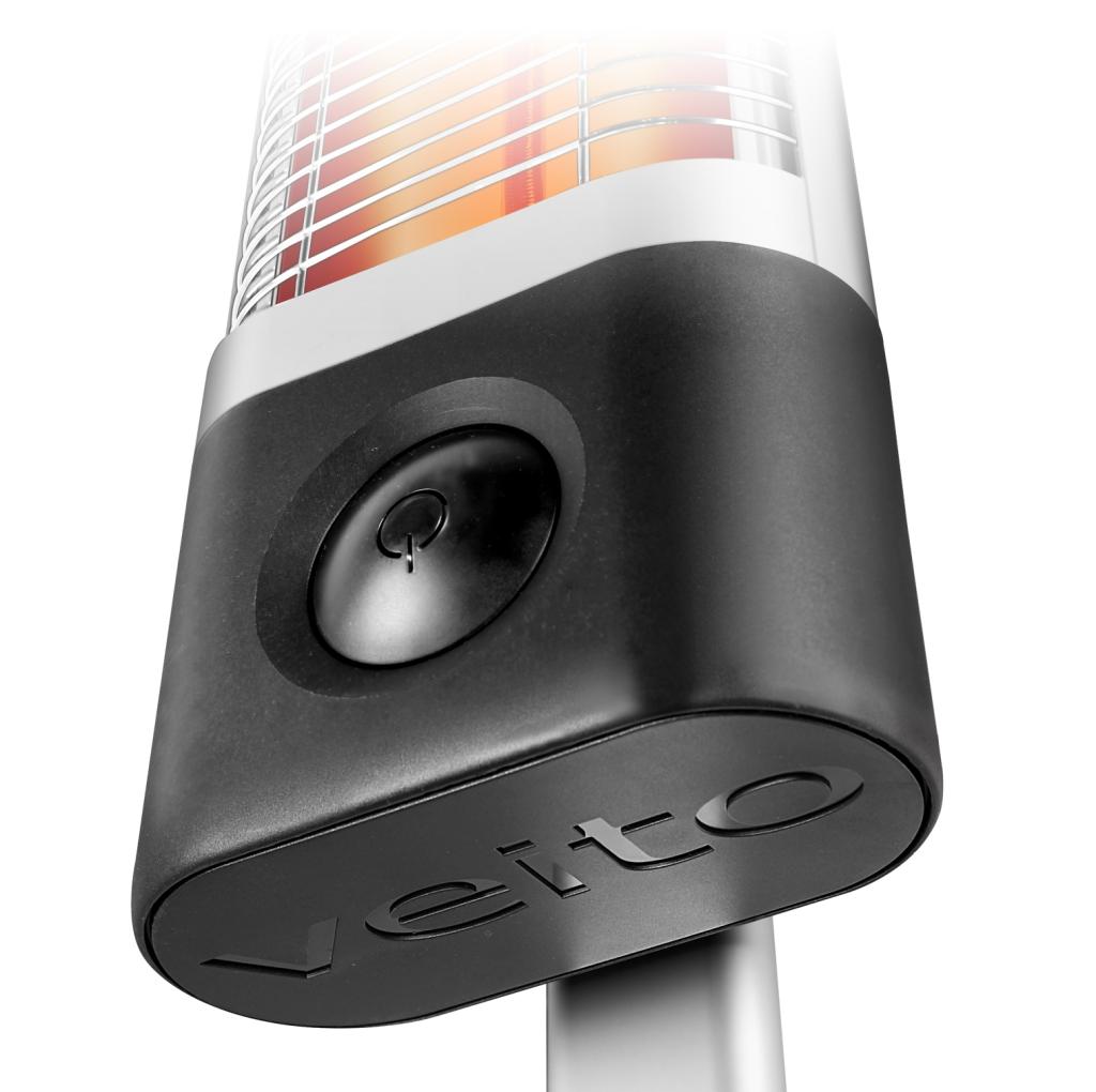 Veito CH1800RE Free Standing Carbon Infrared Heater, Black/ Silver ...