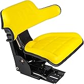 Amazon.com: Yellow Universal Adjustable Tractor Suspension Seat with Tilt Waffle Style Fits for ...