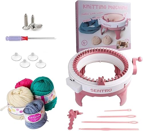 Umootek SENTRO Knitting Machine, 48 Needles Smart Weaving Loom Round ...