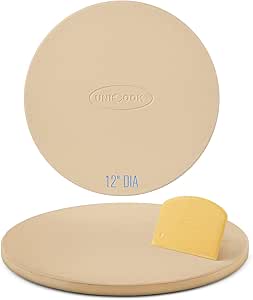 Amazon.com : Unicook 12 Inch Round Pizza Stone, Heavy Duty Cordierite ...