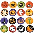 Amazon.com: 720 PCS Halloween Stickers Roll - Adhesive Round Pumpkin ...